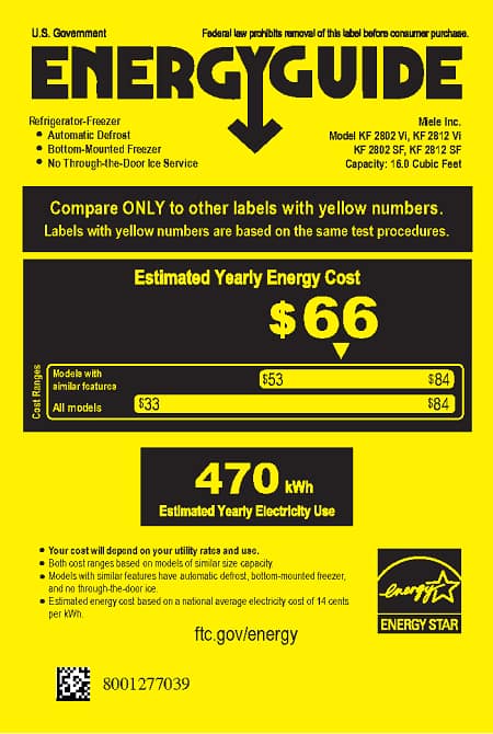 Miele - KF 2802 Vi – Refrigerators and freezers