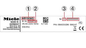 How to find the serial number of your appliance | Miele