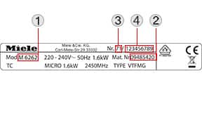 How to find the serial number of your appliance | Miele