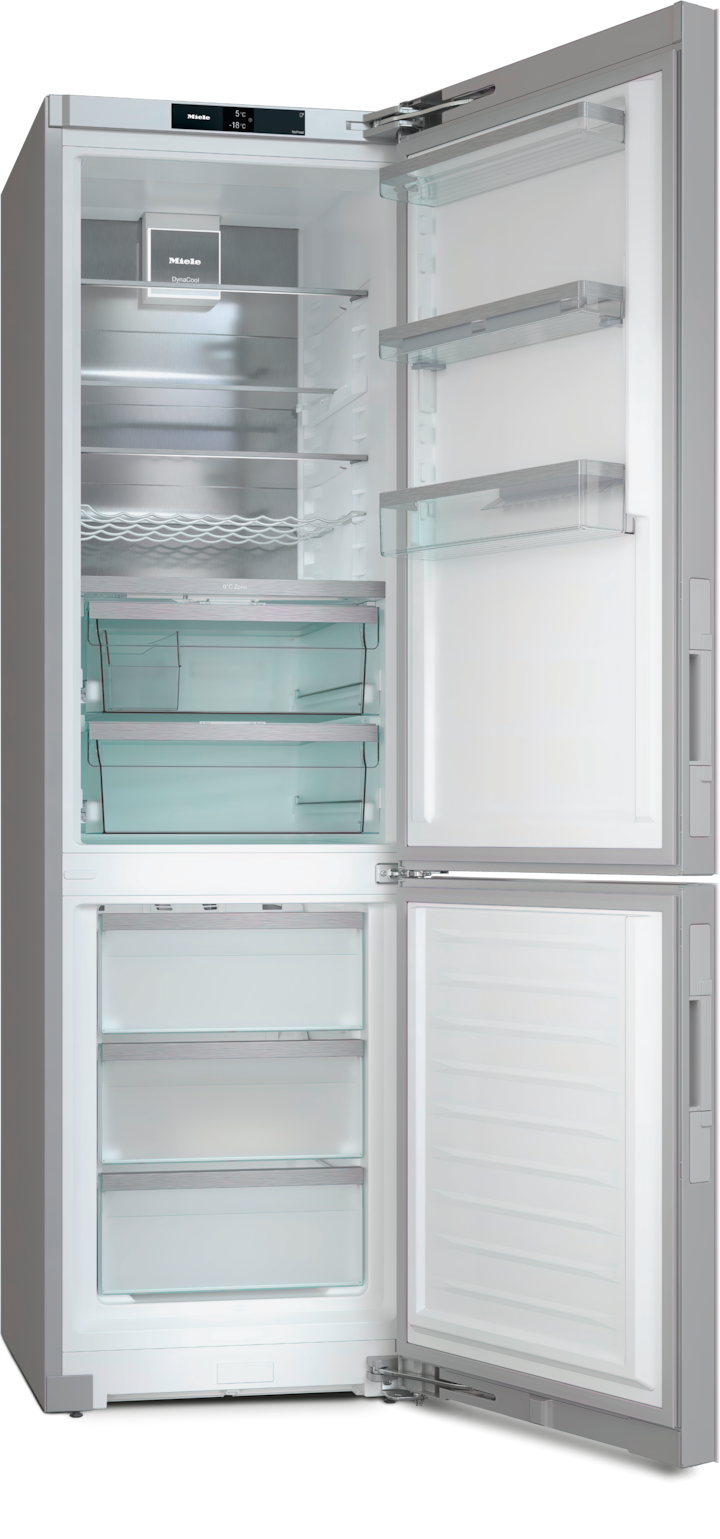 Miele - KFN 4898 AD Brillantweiß Glas – Kühl- und Gefriergeräte