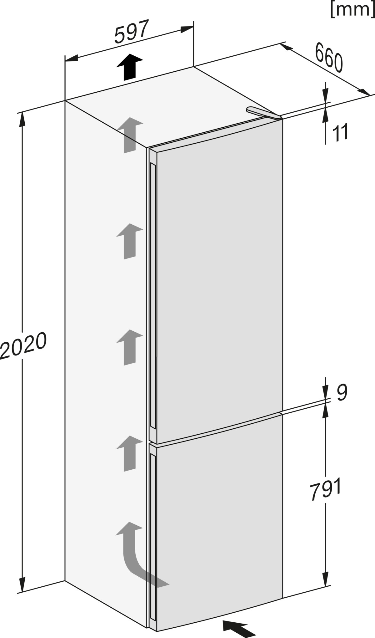 Miele - KFN 4391 ED Edelstahllook – Kühl- und Gefriergeräte