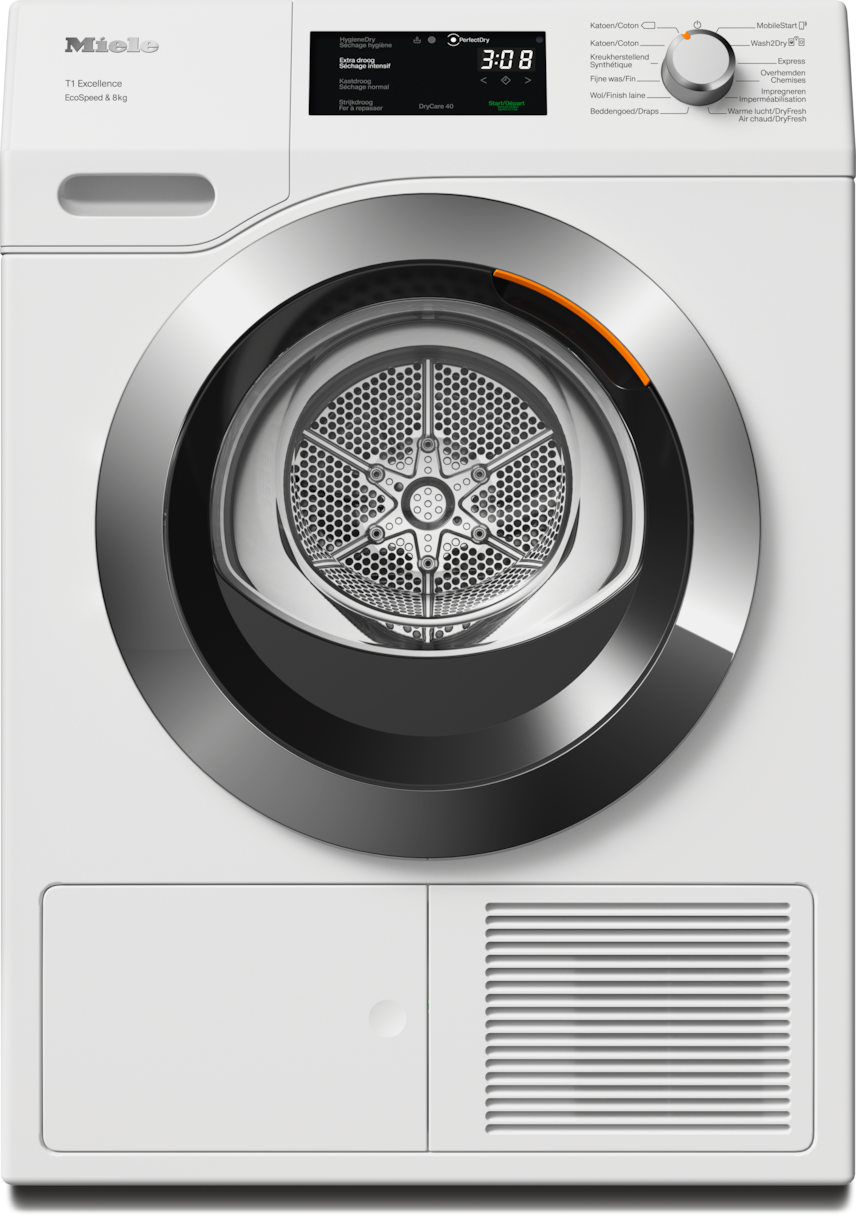 Miele - TEF775WP EcoSpeed&8kg Lotuswit – Droogkasten