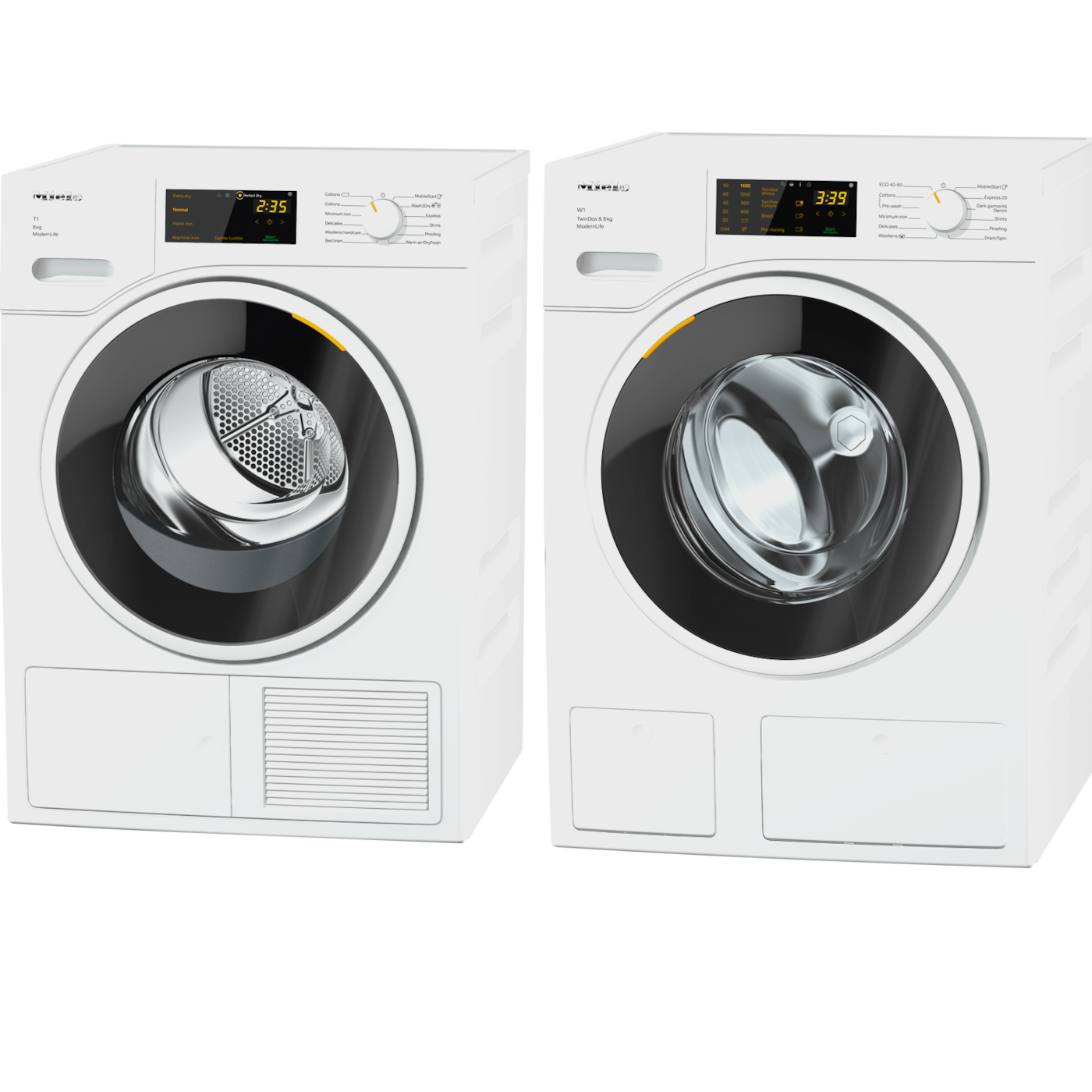 Laundry Set: WWD 660 WCS TDos&8kg washing machine & TWD 360 WP 8kg ...