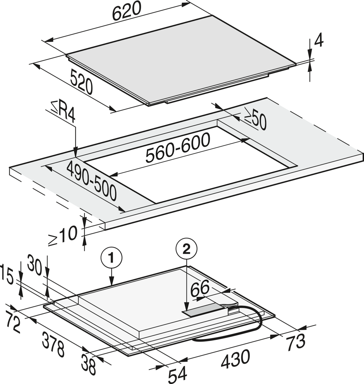Miele - KM 7466 FL 125 Edition – Kaitlentės