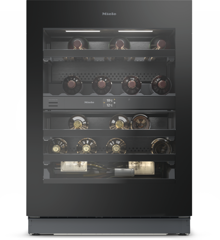 Miele - KWTUS 7196 E Obsidianschwarz Glas – Weinschränke